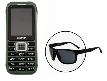 Мобильный телефон WIFIT WiPhone F1 Dark Green + очки Tropical by Safilo