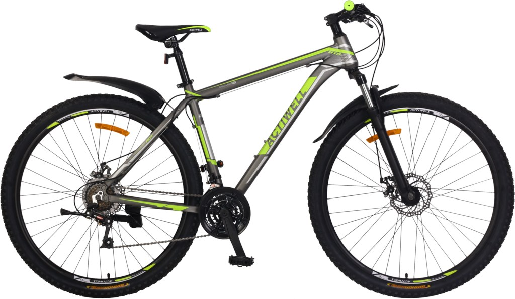 Велосипед ACTIWELL Mars 29", 21 ск. MRS29AL-U (серо-зеленый) | Интернет ...