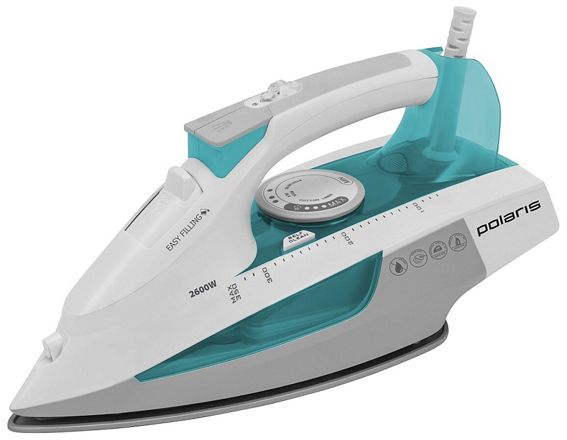 Утюг Polaris PIR 2695AK, белый/бирюзовый