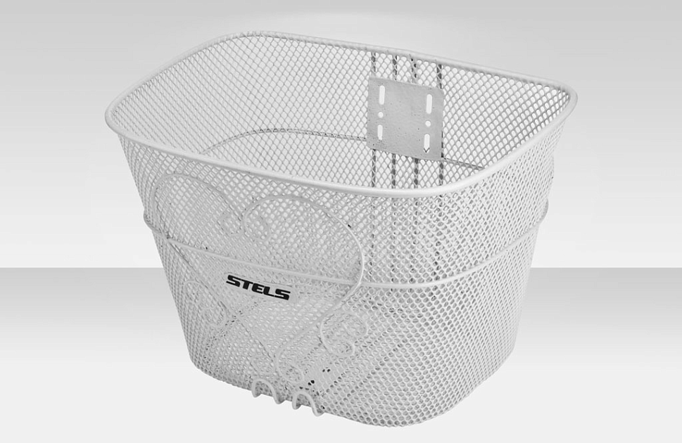 Багажник корзиночный STELS JL-073 28" без креплений (белый) | Интернет магазин АстМаркет