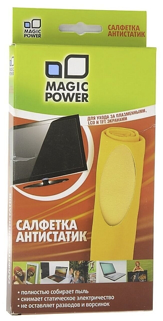 Купить микрофибровая салфетка для ухода за плазмой и lcd magic power mp ...