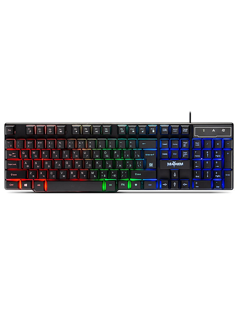 Игровая клавиатура DEFENDER Mayhem GK-360DL RGB Anti-Ghost Black